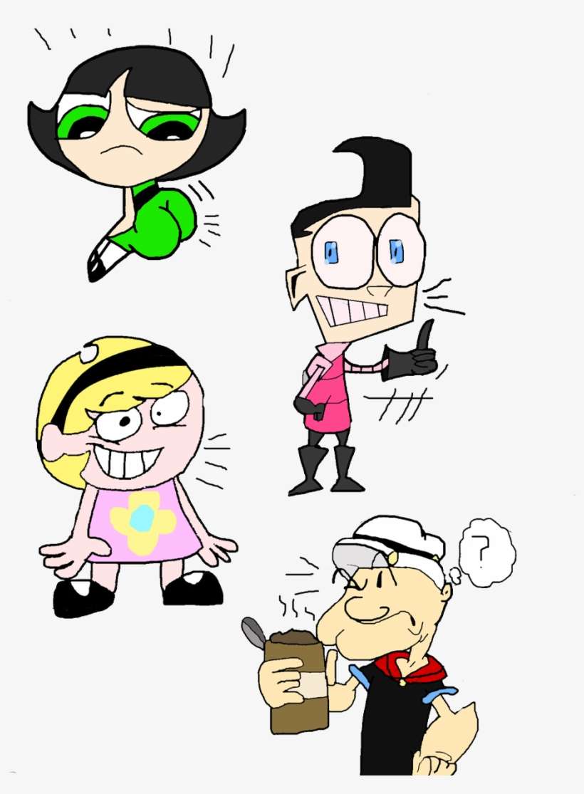 Buttercup Twerking, Zim Into Human Embodiment, Mandy - Cartoon PNG ...