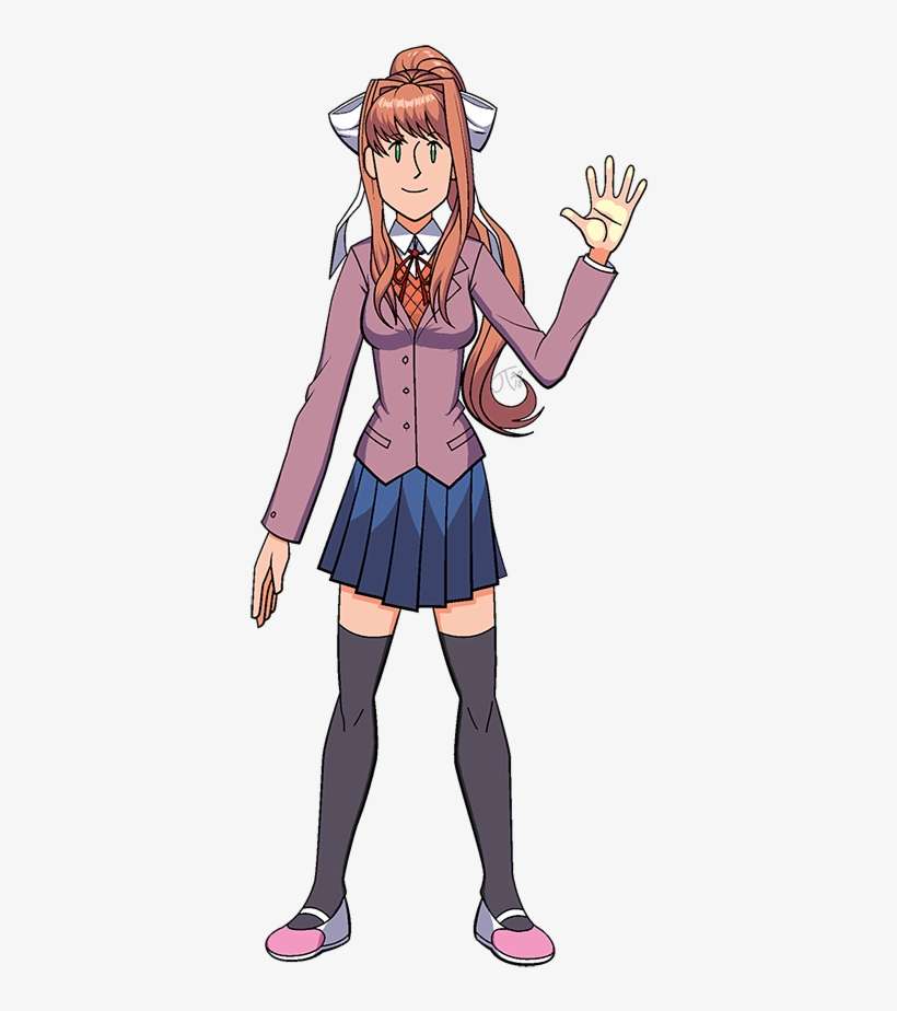 Just Monika - Justmonikabyjtjr2018 - Cartoon PNG Image | Transparent ...