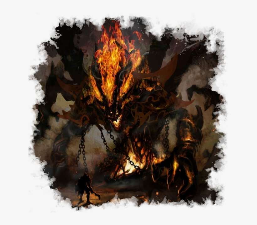 Warlock Patron - Cinder - Balrog Fan Art PNG Image | Transparent PNG ...
