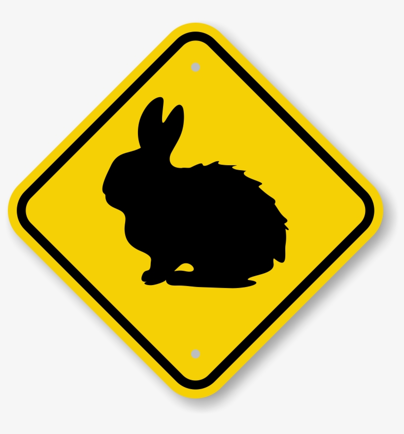 Rabbit Graphic Crossing Sign - Cows Symbol PNG Image | Transparent PNG ...