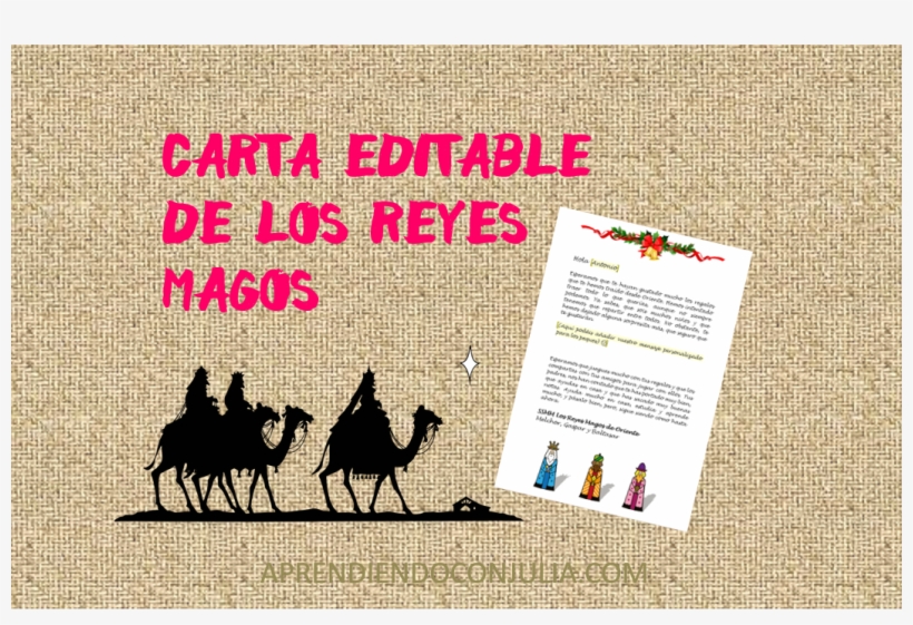 Carta De Los Reyes Magos A Los Niños Editable Para - Three Wise Men PNG ...