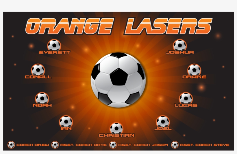 3'x5′ Vinyl Banner Orange Lasers - Kick American Football PNG Image ...