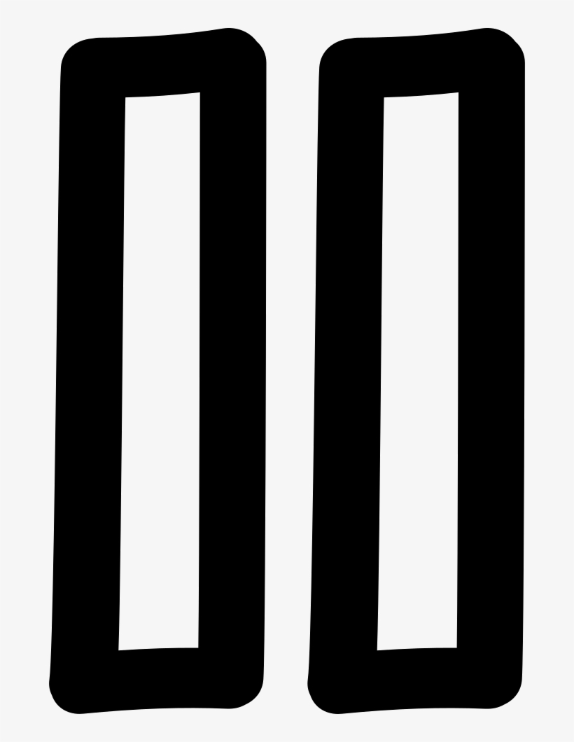 Pause Hand Drawn Symbol Comments PNG Image | Transparent PNG Free ...