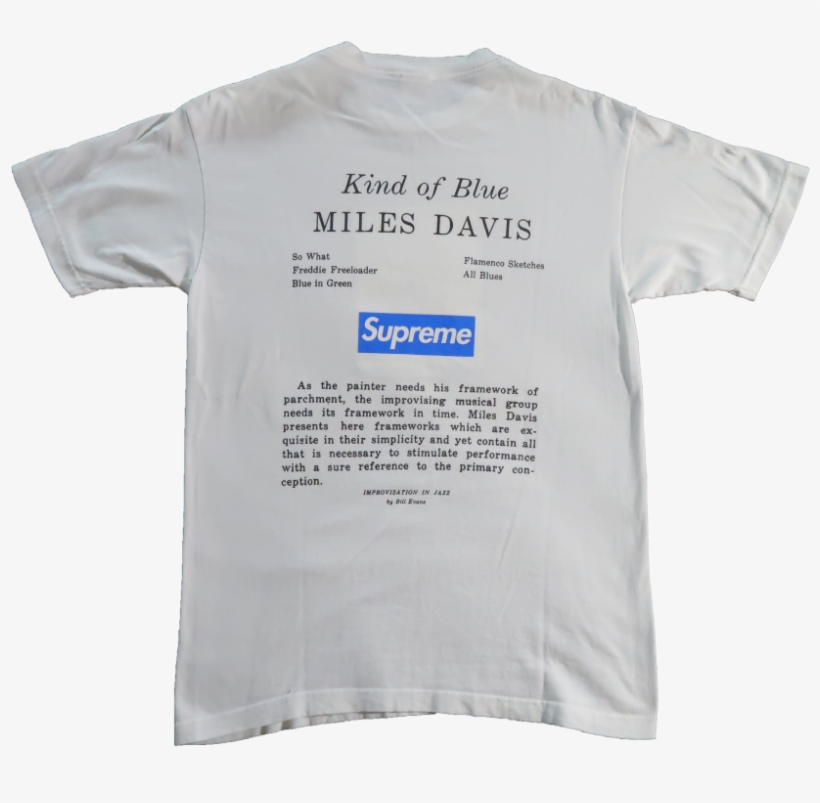 2008 Supreme Miles Davis Photo Tee Medium - Active Shirt PNG Image ...