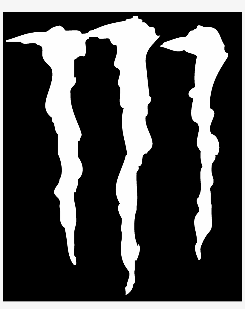 Monster Energy Beverage Co Logo Black And White - White Monster Energy ...