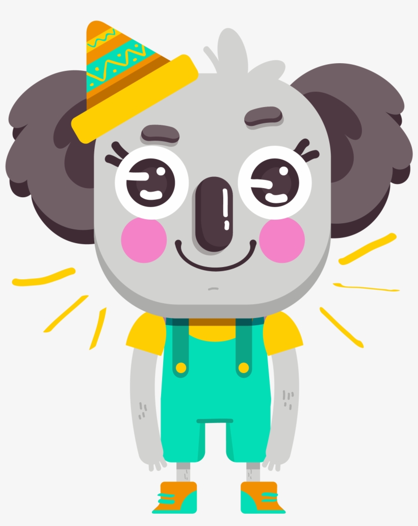 Cute Koala Vibes Messages Sticker-1 - Cartoon PNG Image | Transparent ...