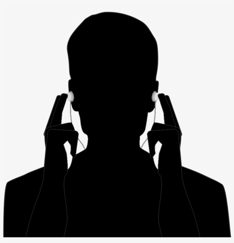 4 - Listening To Music Silhouette Png PNG Image | Transparent PNG Free ...