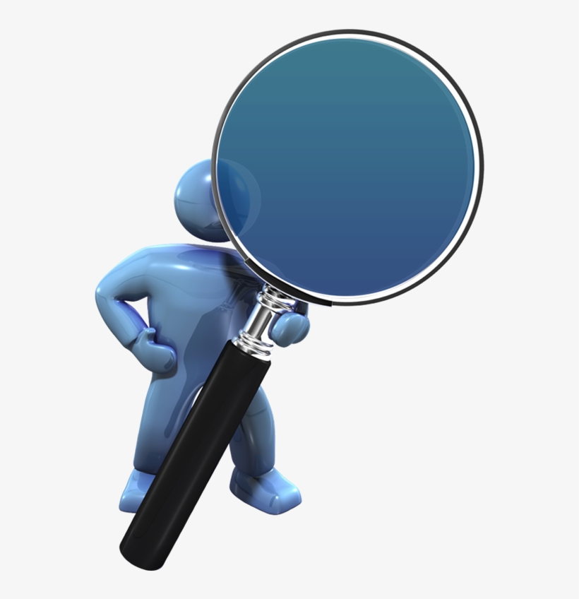 3d Character Holding Magnifying Glass Search - Transparency ...