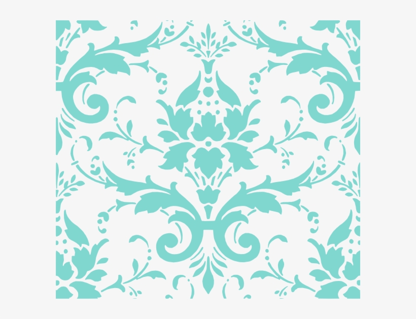 Aqua Tiffany Blue Damask Pattern 81d8d0 Svg Clip Arts PNG Image ...