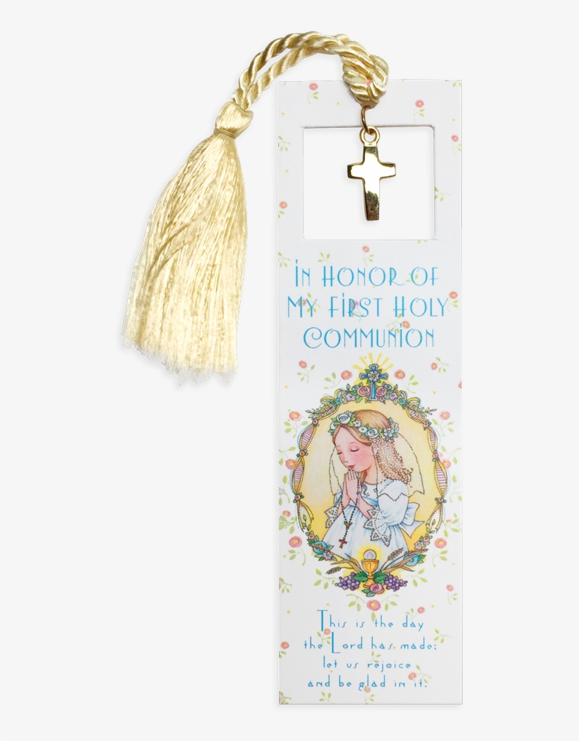 First Communion Bookmark - Cross-stitch PNG Image | Transparent PNG ...
