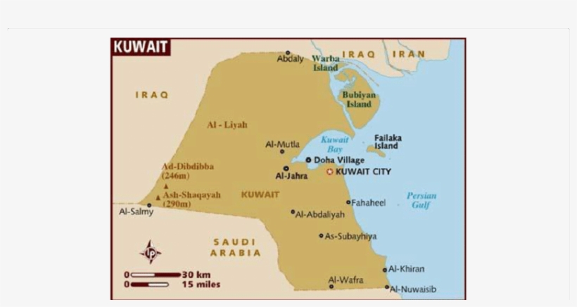 Kuwait Map From Lonelyplanet - Map Of Kuwait PNG Image | Transparent ...
