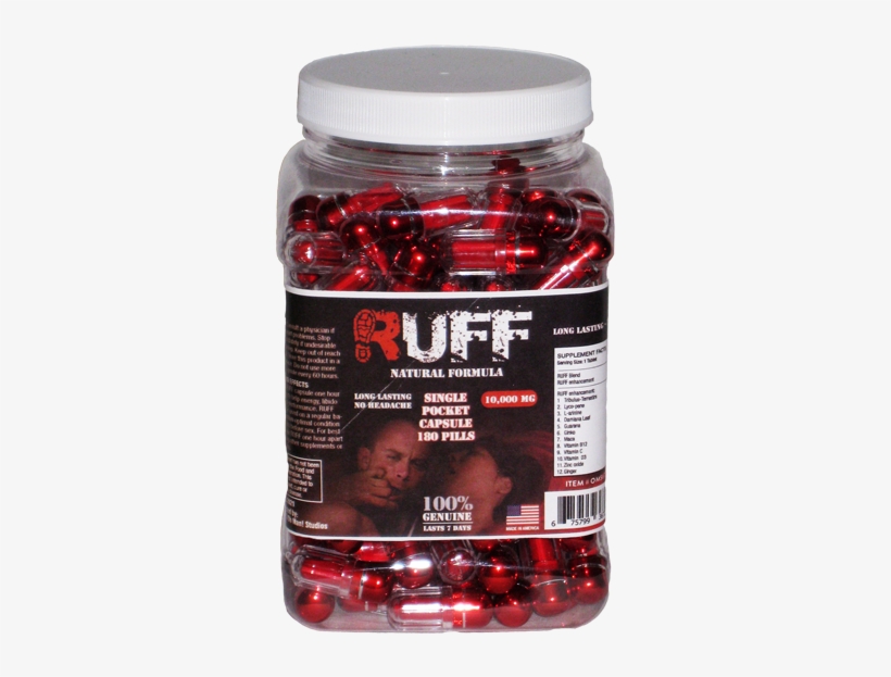 Ruff Single Pocket Capsule 180 Pills - Cranberry PNG Image ...