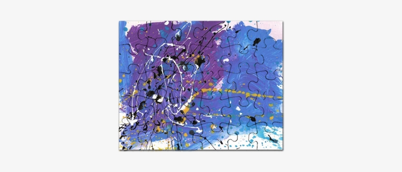 Blue Pollock-style Puzzle - Blue Pollock-style Wall Clock PNG Image ...