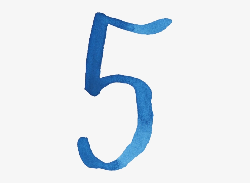 Free Download - Number 5 Watercolor Png PNG Image | Transparent PNG ...