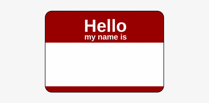 Download 375" X - Empty Name Tag | Transparent PNG Download | SeekPNG