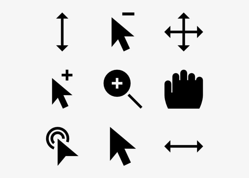 Solid Cursor Collection - Mouse Icons PNG Image | Transparent PNG Free ...