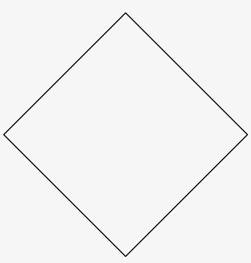 Transparent Diamond Geometric - Square Rotated 45 Degrees PNG Image ...