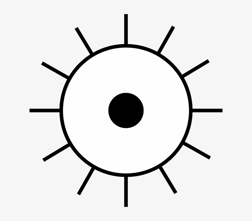 Eye, Sun, Rays, Center, Circle, Geometry, Black, White - Calorie Intake ...