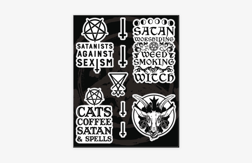 Download Feminist Satanic Sticker/decal Sheet - Satan Stickers ...