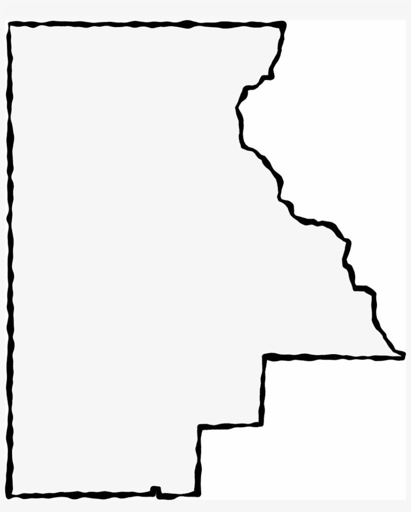 A Map Of Highlands With A Black Squiggle Outline - Silhouette PNG Image ...