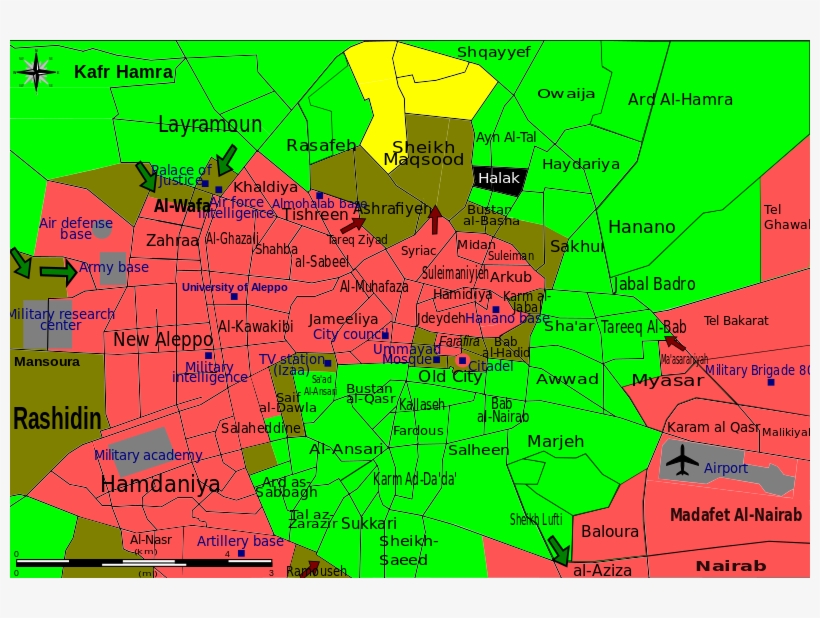 Battle Of Aleppo Map - Map Of Aleppo City PNG Image | Transparent PNG ...