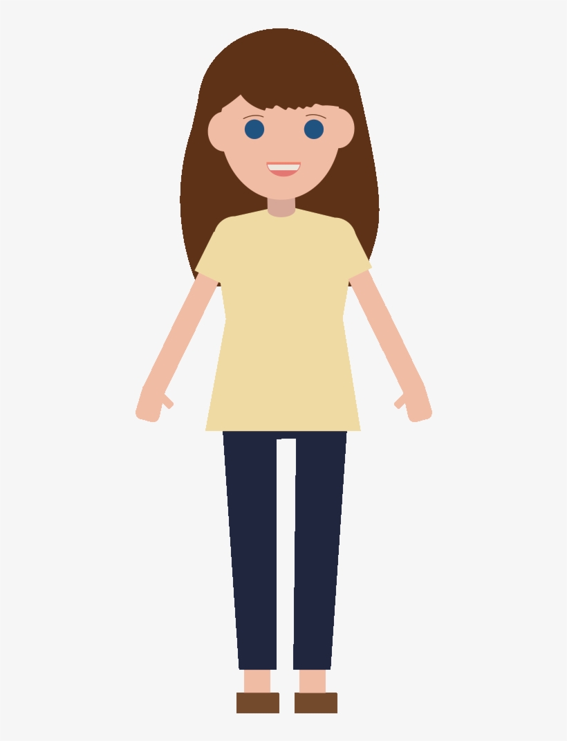 Girl Brown Hair Clipart