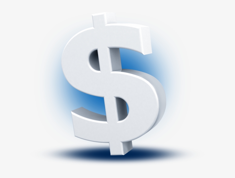 3d White Money Symbol Featuredcontent - Dollar PNG Image | Transparent ...