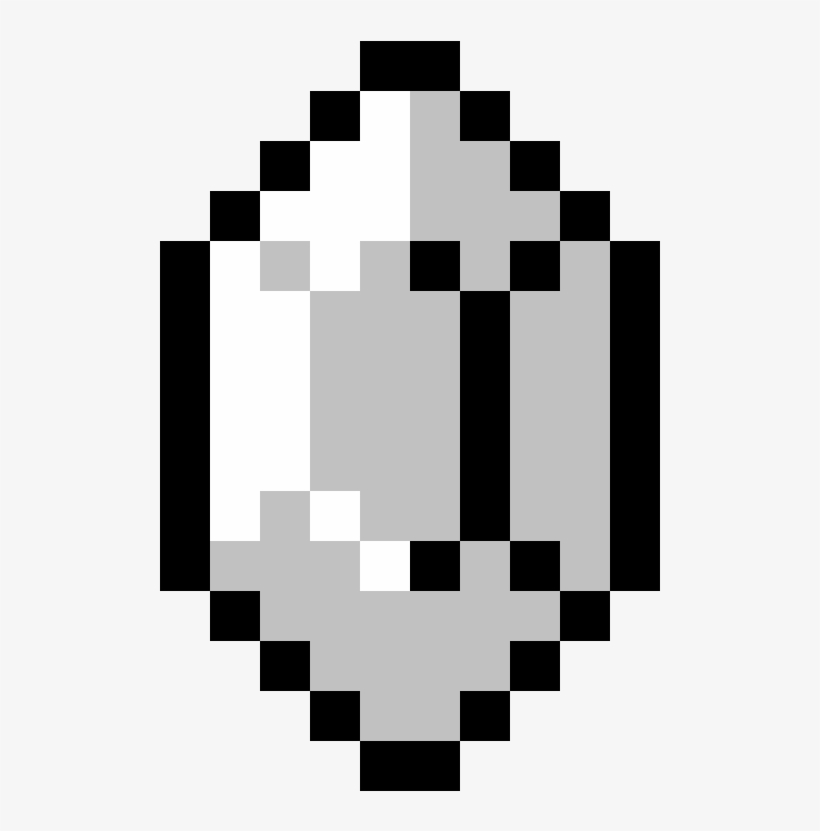 Download Silver Rupee - Zelda Rupee Pixel | Transparent PNG Download ...