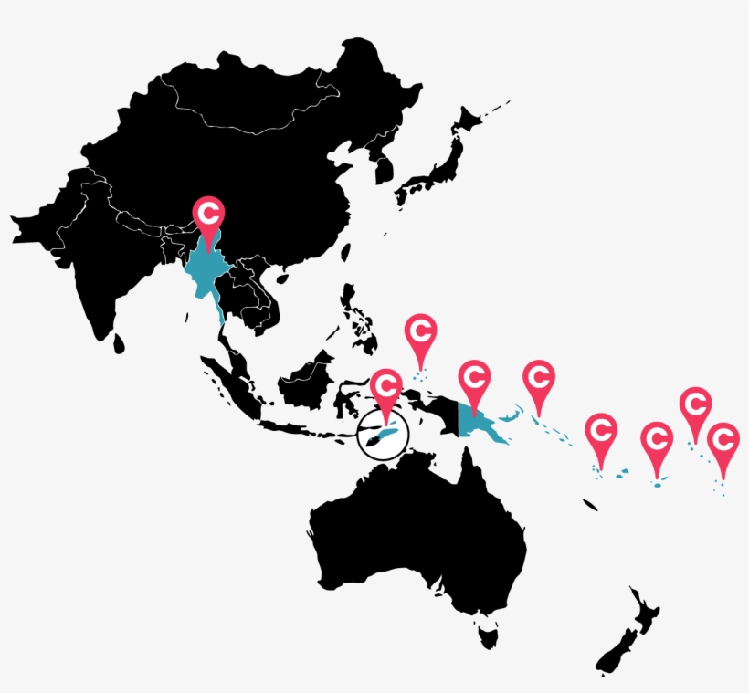 Download Asia Pacific Map - Asia Pacific Map Vector | Transparent PNG ...