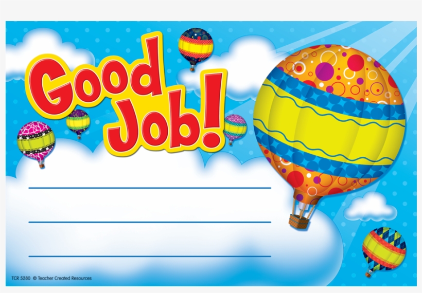 Tcr5280 Hot Air Balloons Good Job Awards Image - Good Job Award PNG ...