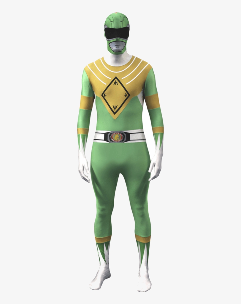 Green Power Ranger Morphsuit - Power Rangers Cheap Halloween PNG Image ...