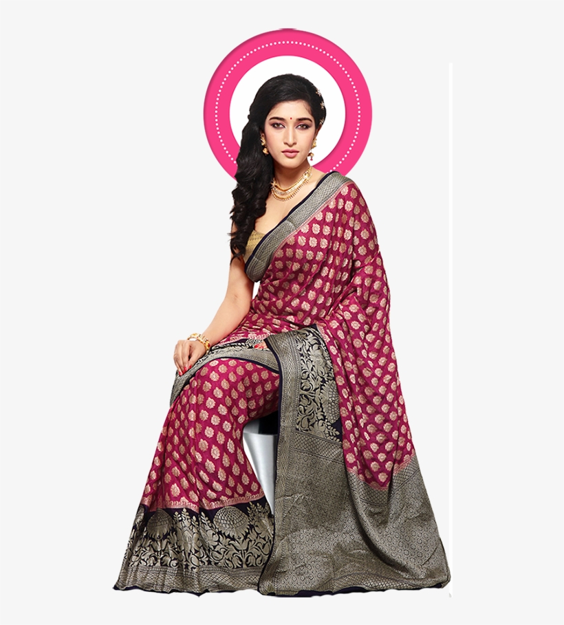 Half Sarees Silk Sarees - Photo Shoot PNG Image | Transparent PNG Free ...