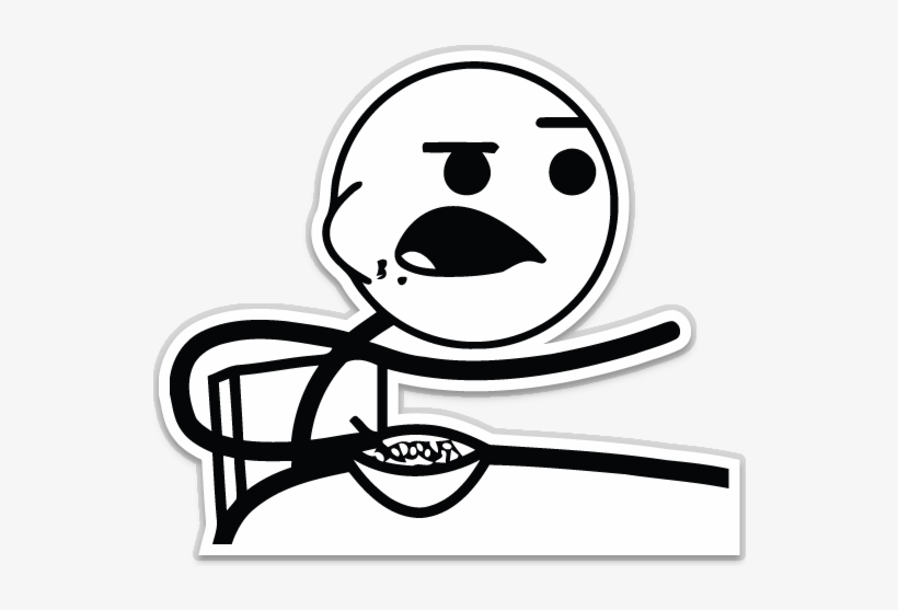 Memes Face Stickers Designs - Cereal Guy Meme PNG Image | Transparent ...