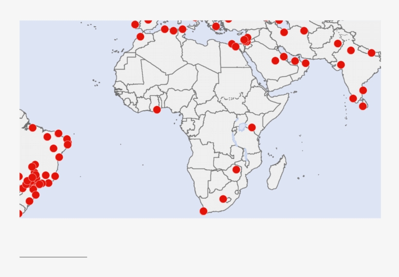 Section Of A Global Map Showing The Locations Of Poisons - Map PNG ...
