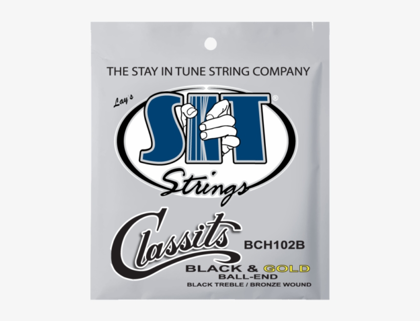Sit Bch102b High Tension Folk Classits Black And Gold - String PNG ...
