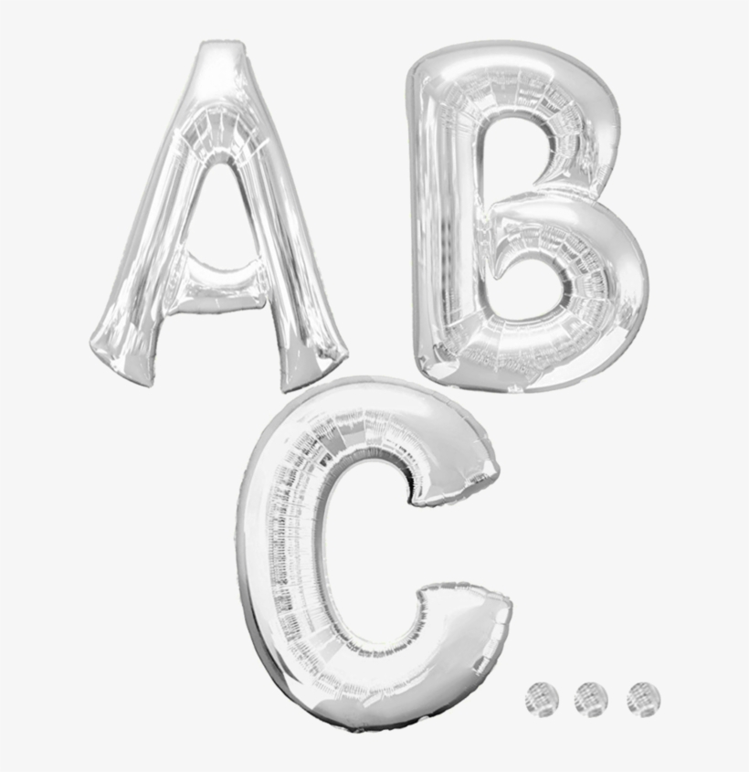 80 Cm Silver Letter Balloon Balloon Foil Balloon - Silver PNG Image ...
