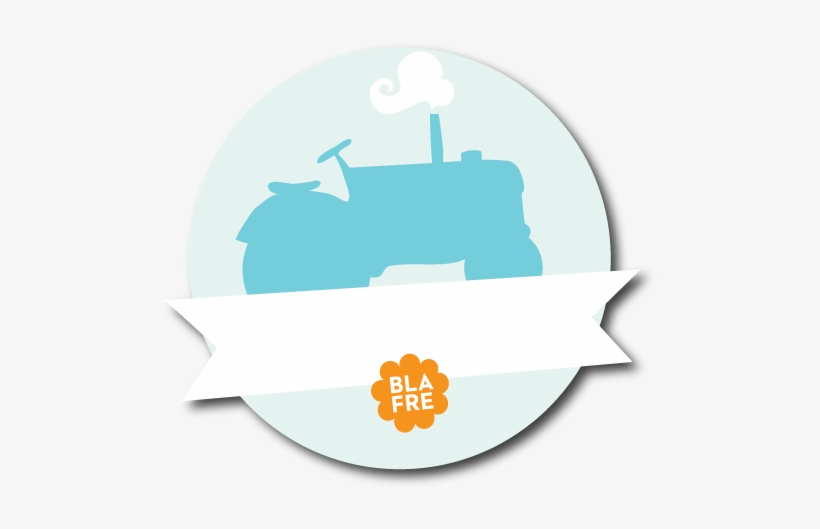Blafre Name Tag Sticker In Blue Tractor - Blafre PNG Image ...