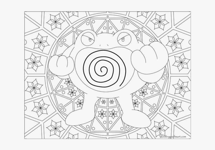 Poliwrath Pokemon - Coloring Pages For Adults Pokemon PNG Image ...