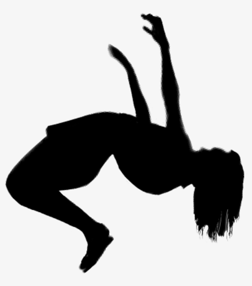Silhouette Woman Jumping Falling Floating - Silhouette Of A Woman ...