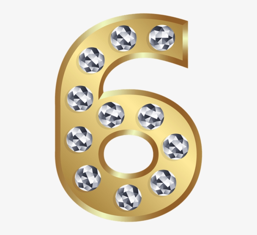Free Png Download Six Gold Number Clipart Png Photo - Transparent Png ...