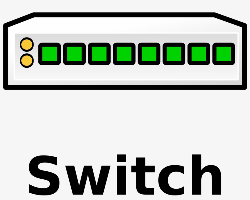 Clip Art Freeuse Download Denco Big Image Png - 8 Port Switch Symbol ...