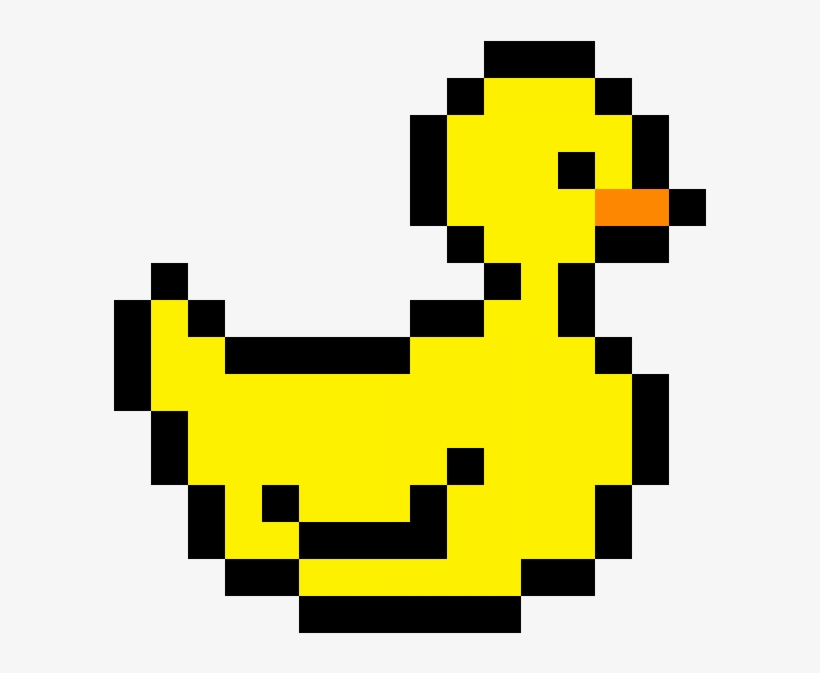 Download Baby Duck - Video Game Pixel Art Grid | Transparent PNG ...