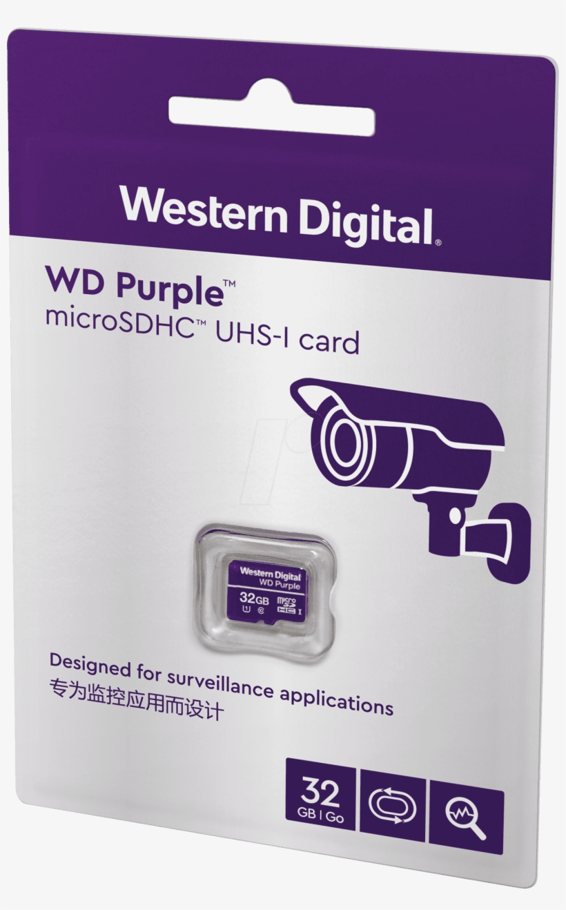 Wd Purple Micro Sd-card 32gb - Wd Purple Micro Sd Card PNG Image ...