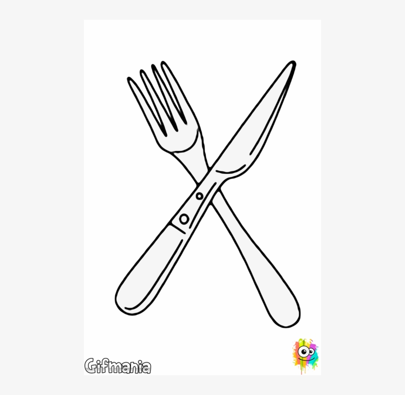 Cuchillo Y Tenedor - Dibujos De Cuchillos Y Tenedores Para Colorear PNG ...
