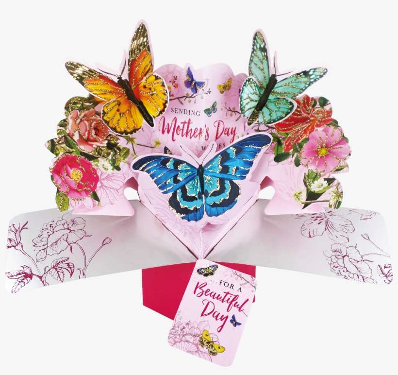 Mother's Day Butterflies Pop-up Greeting Card Second - Greeting Card ...