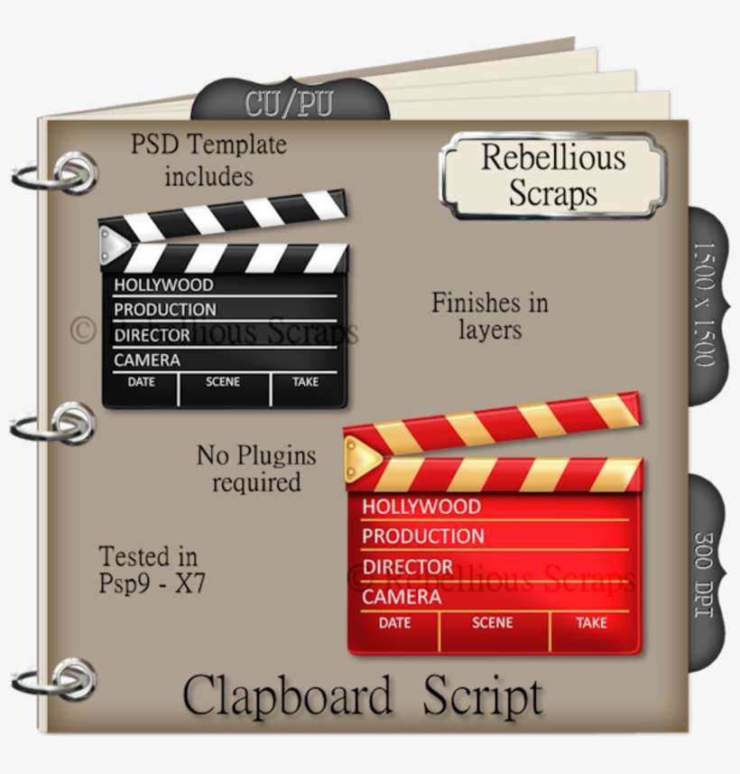 Clapboard - Psp9 Scripts Bomb PNG Image | Transparent PNG Free Download ...