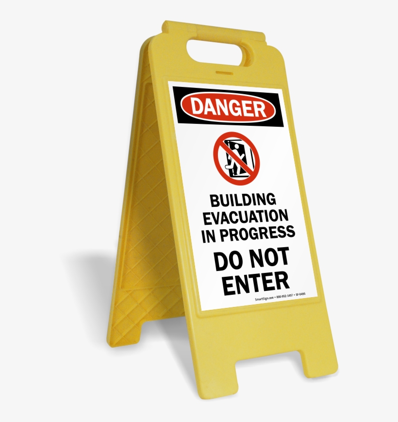 Danger Do Not Enter Standing Floor Sign - Sign PNG Image | Transparent ...