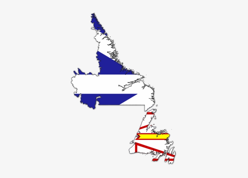 Flag-map Of Newfoundland And Labrador - Newfoundland Flag Map PNG Image ...