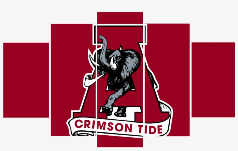 Download Hd Printed Alabama Crimson Tide Football Logo 5 Pieces ...