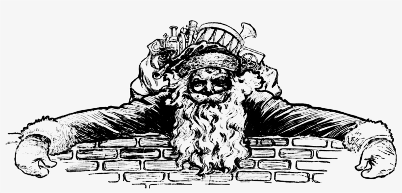 Free Vintage Christmas Clipart - Christmas Line Art Vintage PNG Image ...